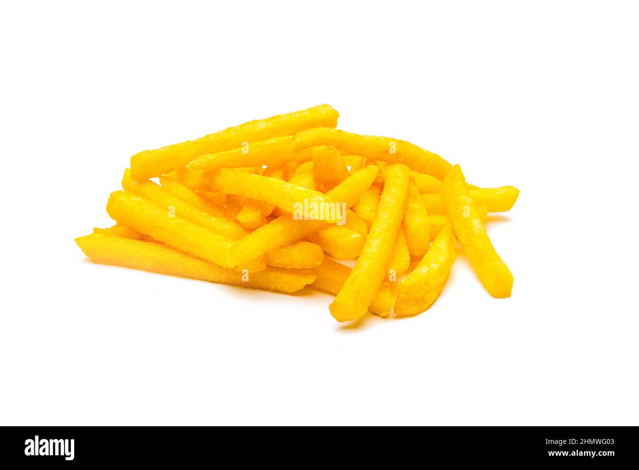 French fries potatos on white Stock Photo - Alamy