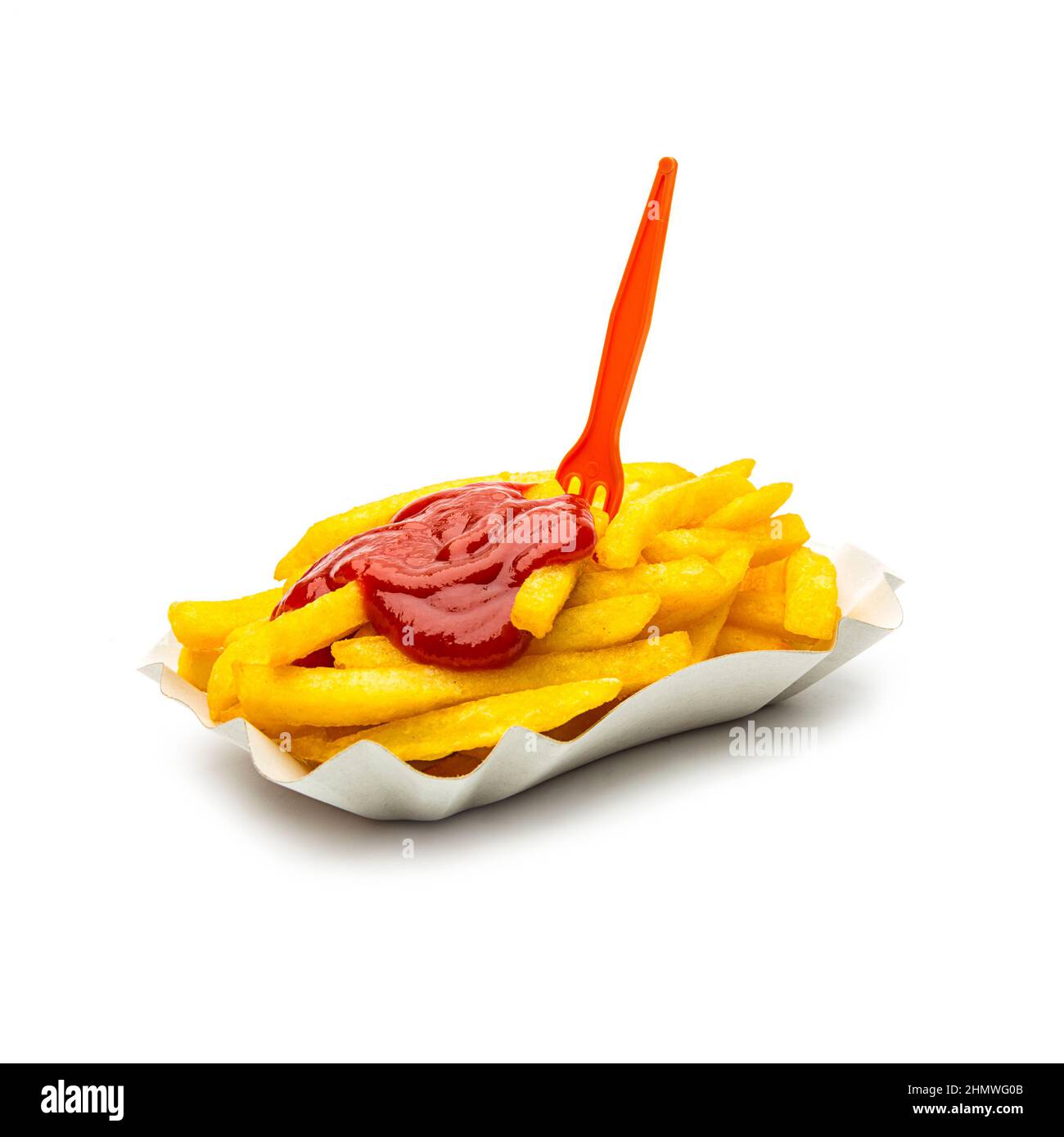 gold french fries in a shell Stock Photo - Alamy