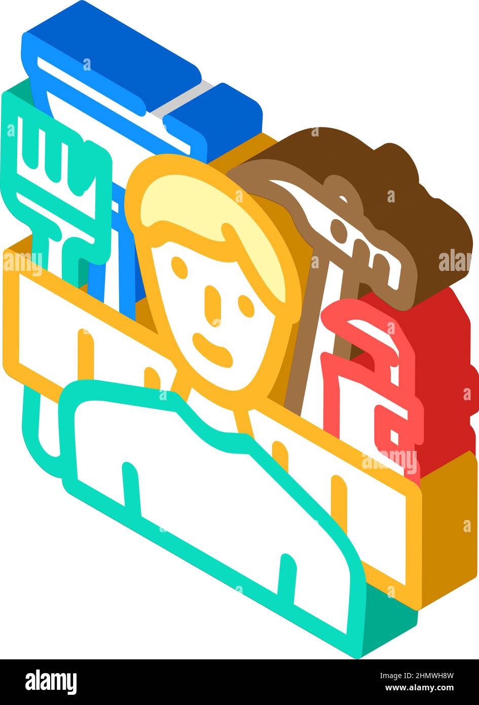 handymen repair service worker isometric icon vector illustration Stock ...