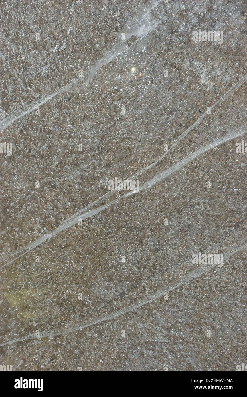 Ice on the lake. Bottom. Texture Stock Photo - Alamy
