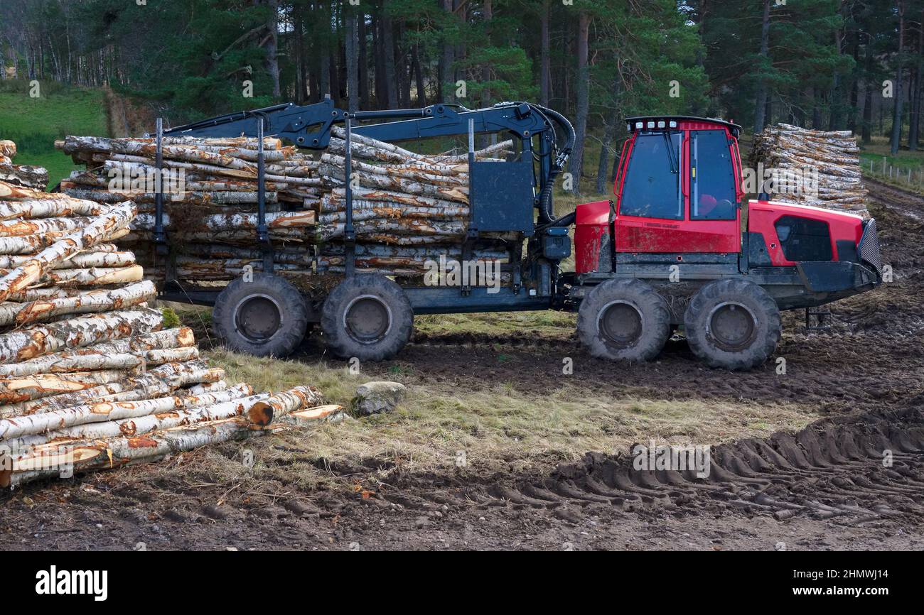 Construction site digger yellow during excavation on building site ...