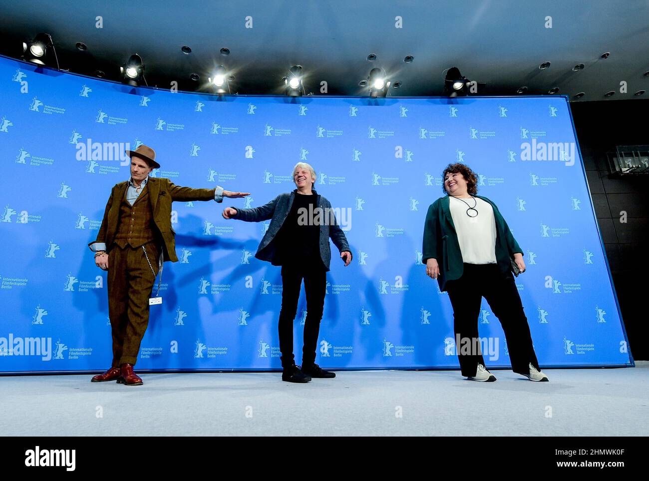 Berlin, Germany. 12th Feb, 2022. Alexander Scheer (l-r), actor, Andreas ...