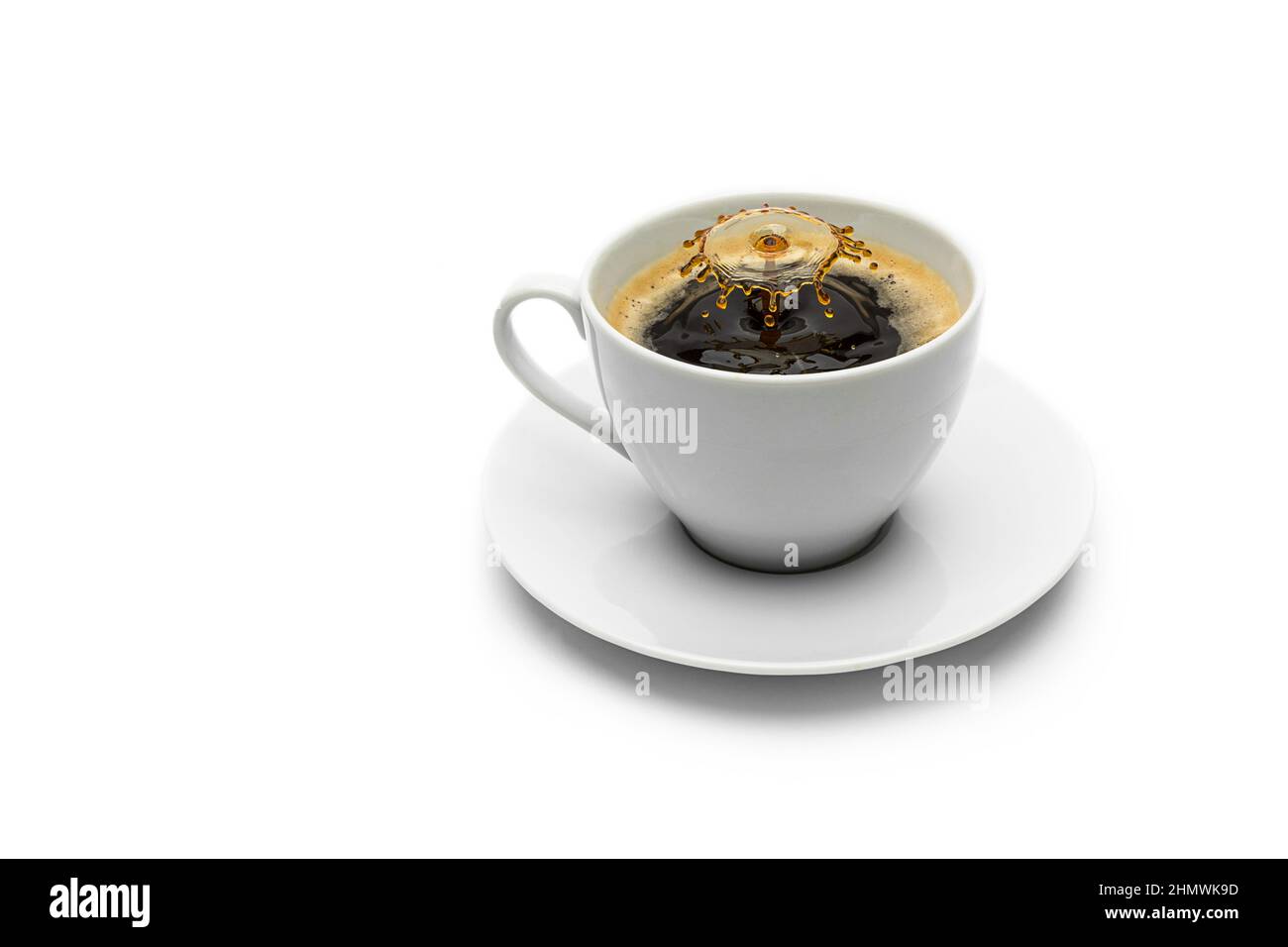 coffee cup with drop splash Stock Photo - Alamy