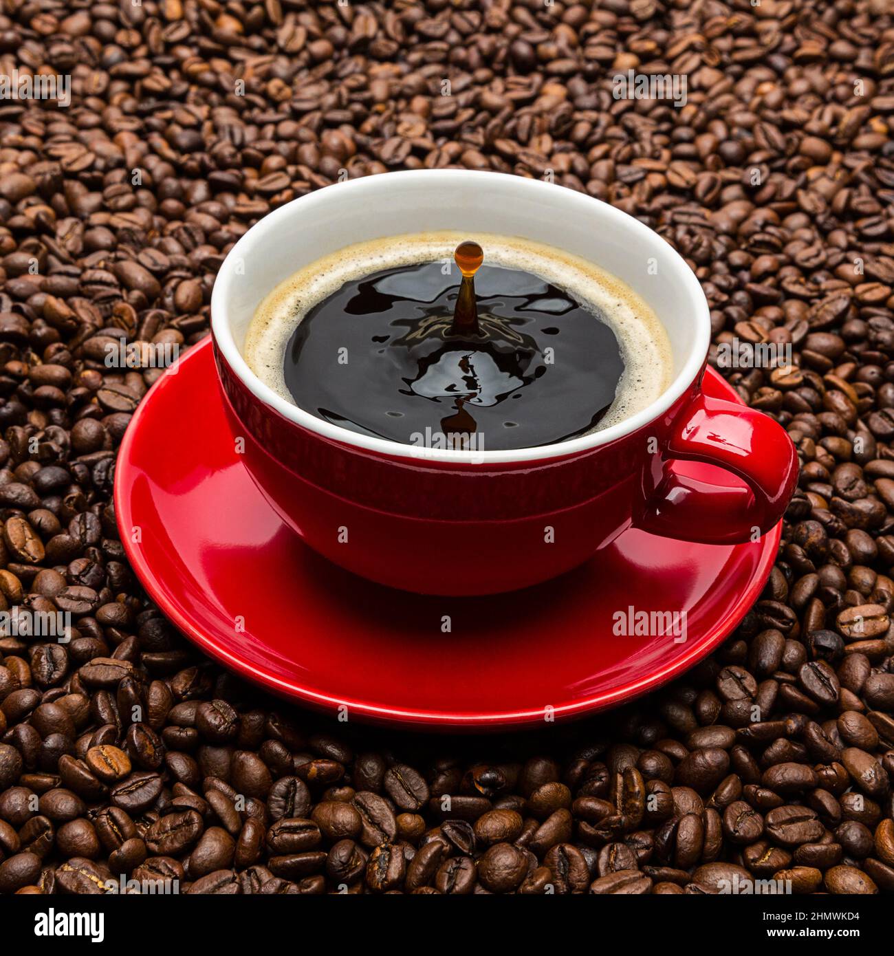 coffee cup with drop Stock Photo - Alamy