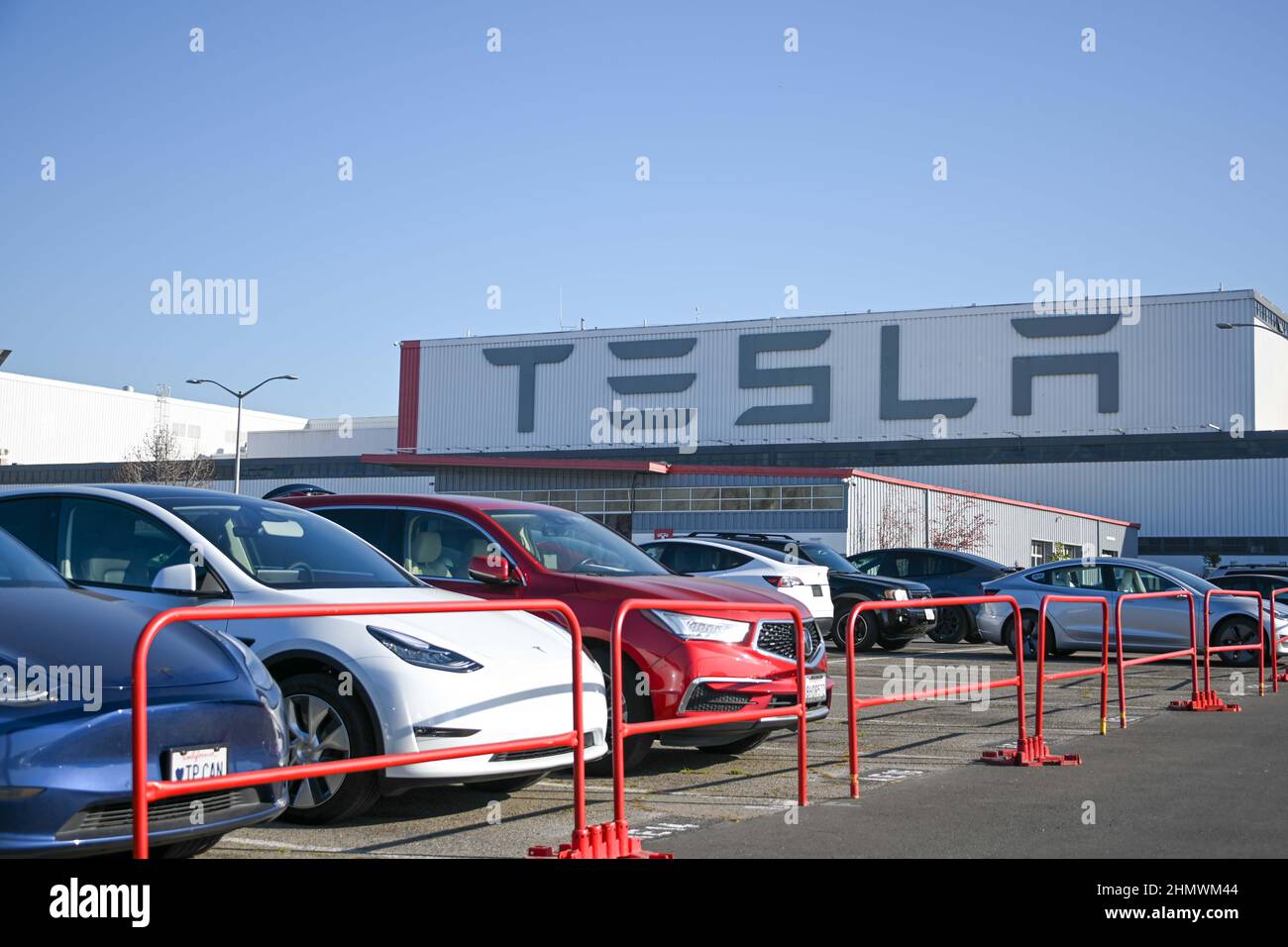 General overall view of the Tesla Fremont Factory on Monday, Feb 07 ...