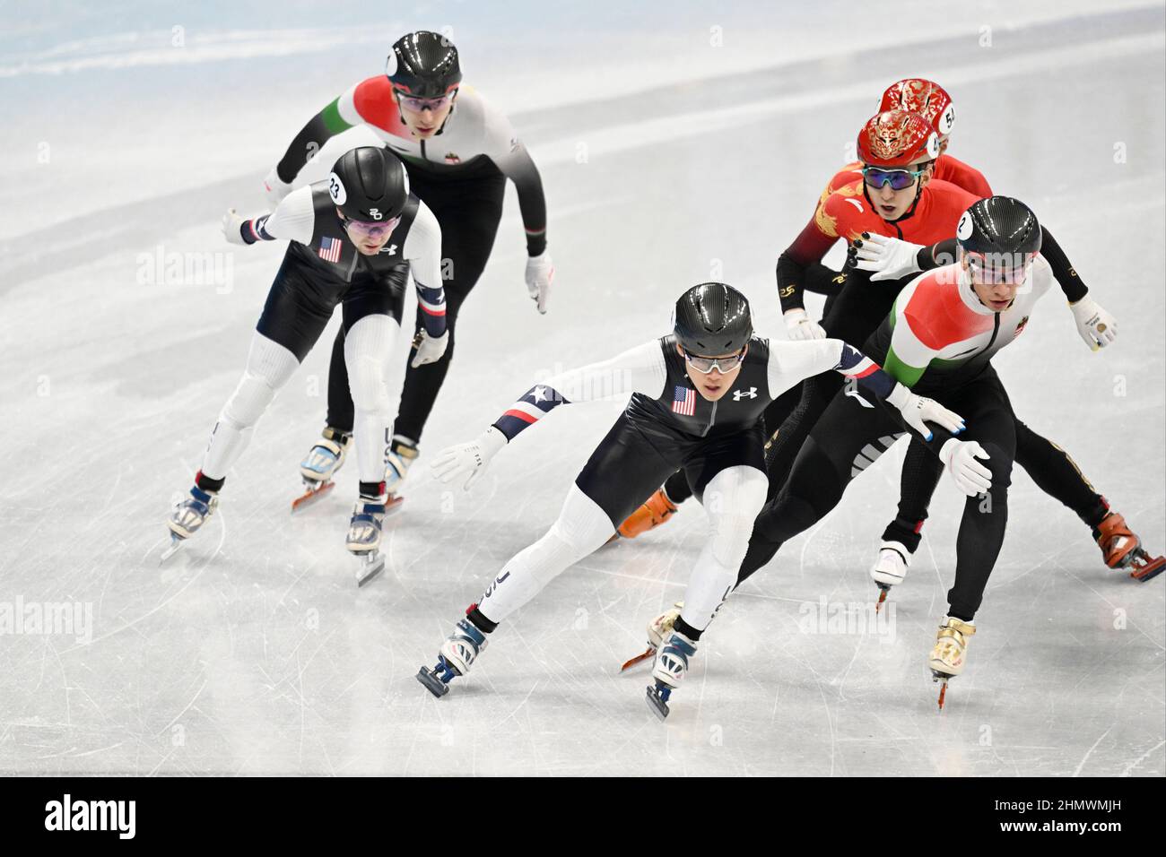 Ryan Pivirotto pushes Andrew Heo (USA), FEBRUARY 5, 2022 - Short Track ...