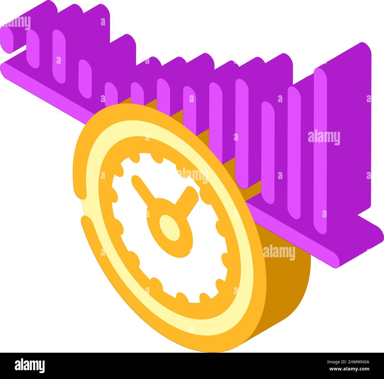 increase time isometric icon vector illustration Stock Vector Image ...