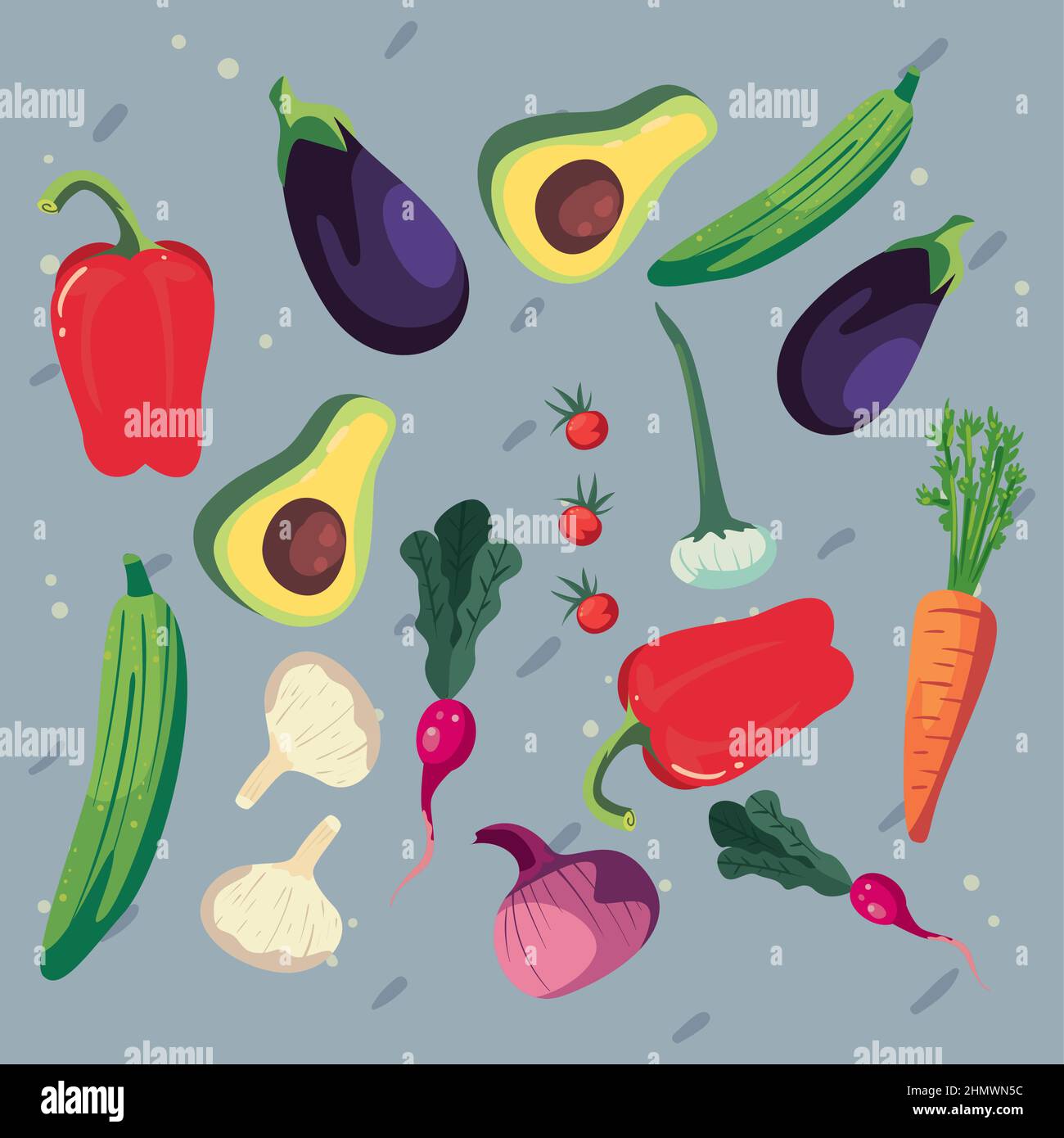 design of cute healthy vegetables Stock Vector Image & Art - Alamy