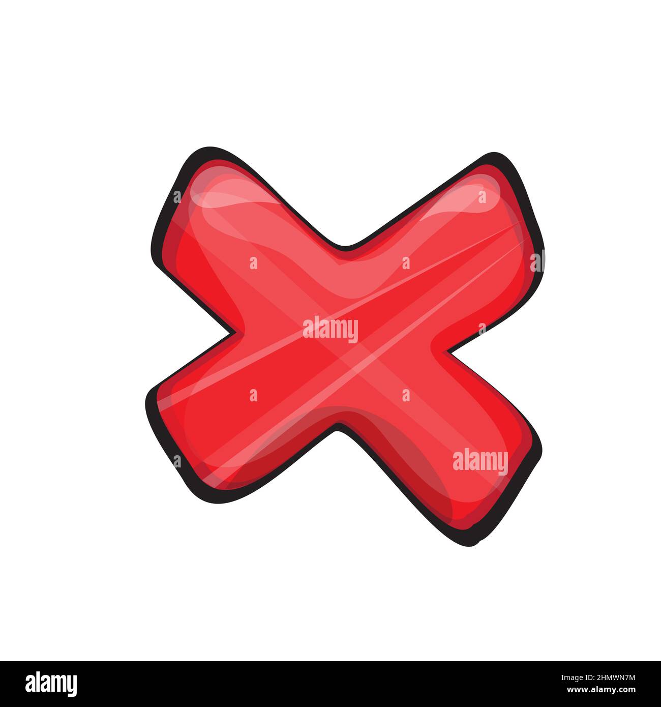 Cross icon for games, applications. Cute cartoon buttons design ...