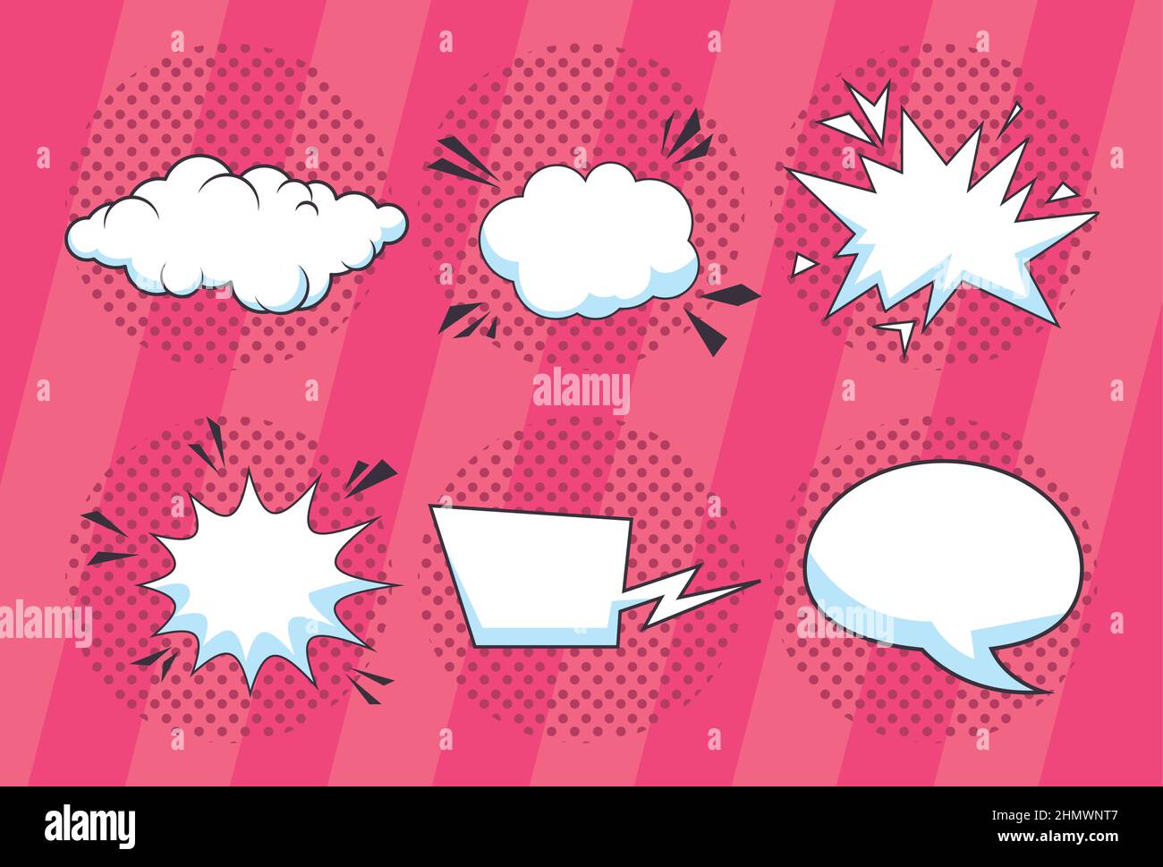 set of six pop art balloons Stock Vector Image & Art - Alamy
