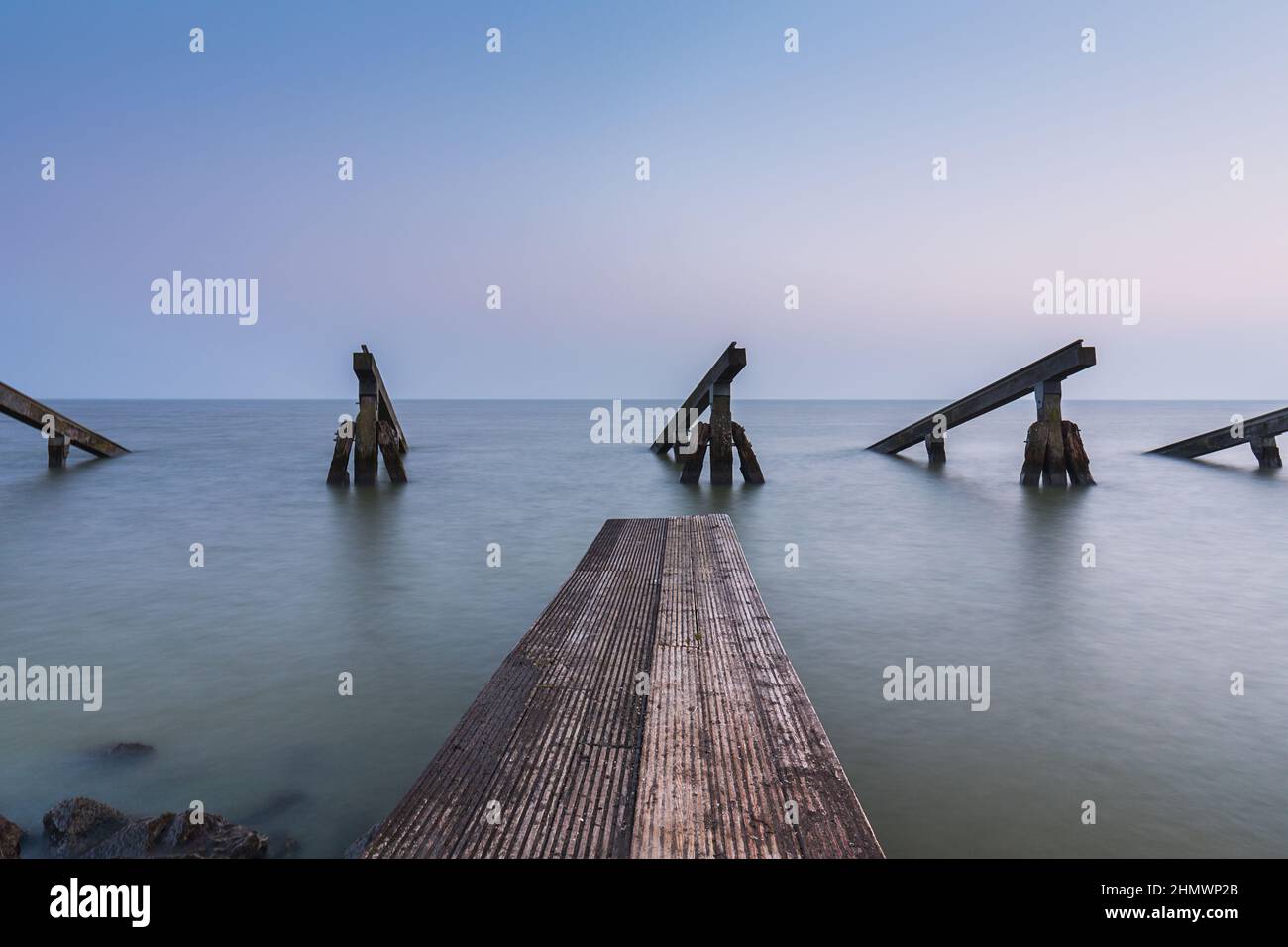 icebreakers with pier at the ocean Stock Photo - Alamy