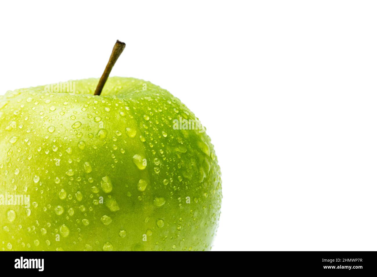 green apple with drops Stock Photo - Alamy