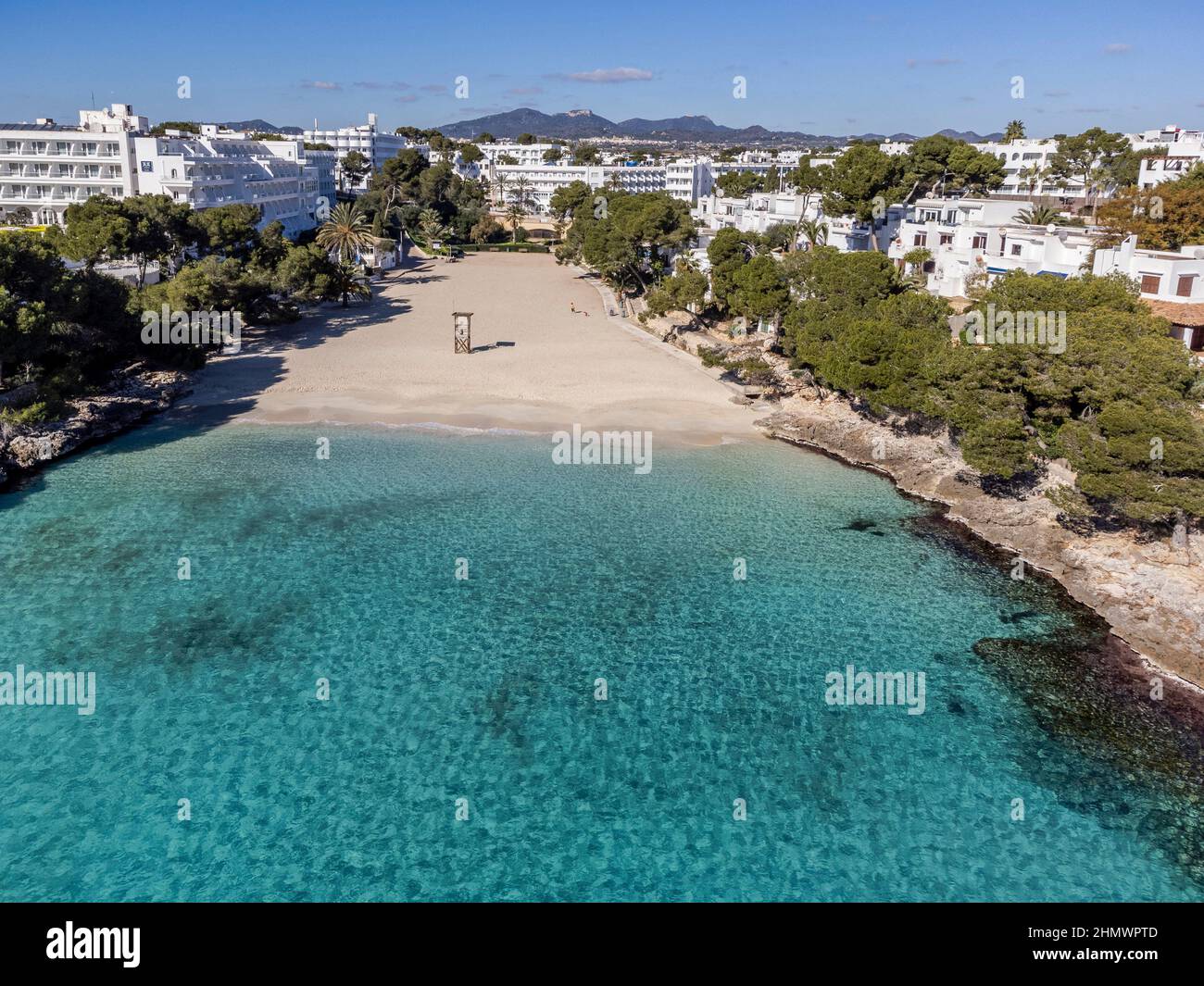 cala Gran, Cala d'Or, Santanyi, Mallorca, Balearic Islands, Spain Stock ...