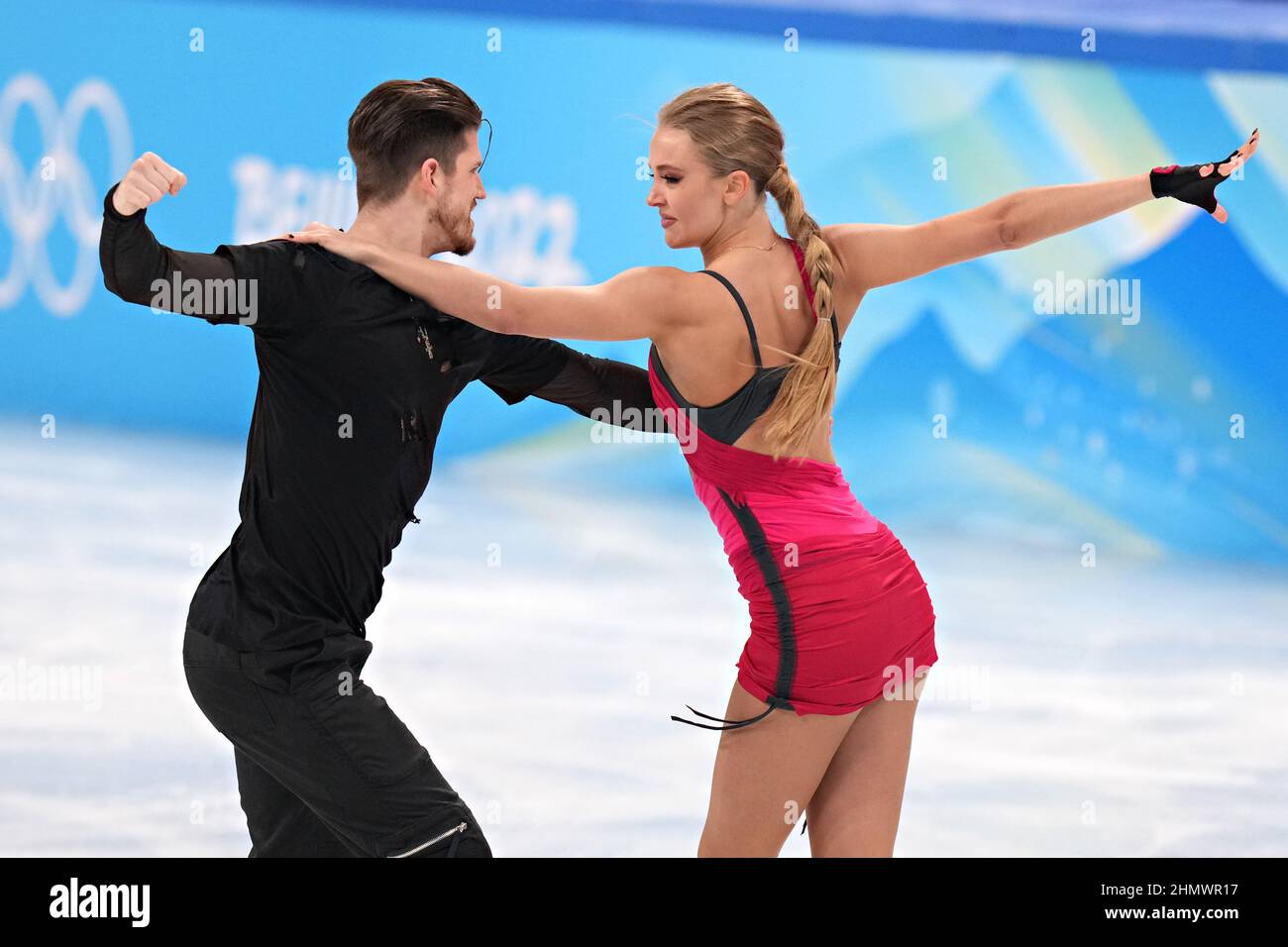 Beijing, China. 12th Feb, 2022. Alexandra Stepanova and Ivan Bukin of Russia, perform during the ...