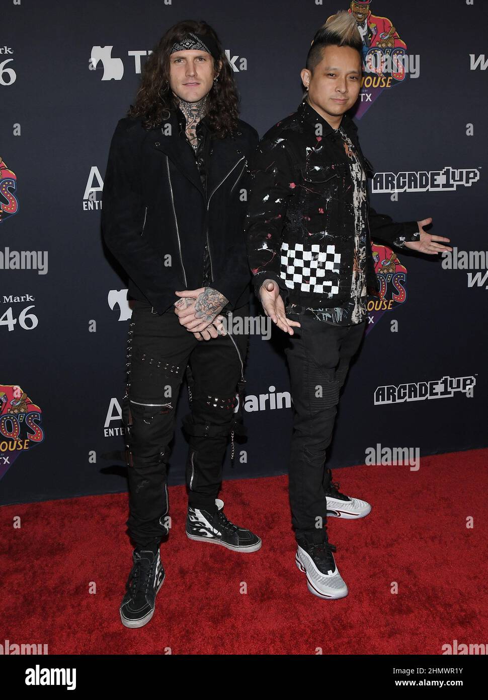 (L-R) Bentley Montes and Johnny Lee arrives at SHAQ'S Fun House ...
