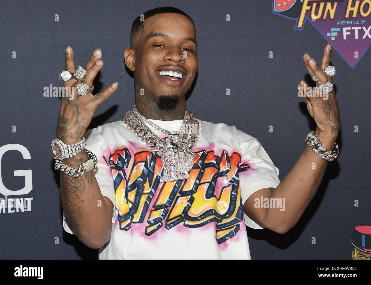 Los Angeles, USA. 11th Feb, 2022. Tory Lanez arrives at SHAQ'S Fun ...