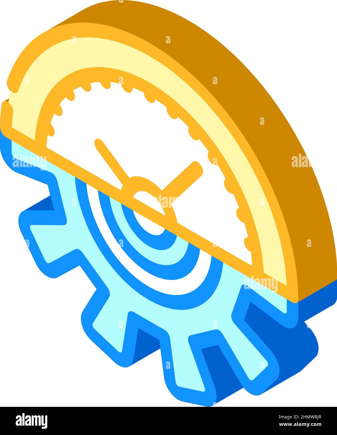 gear time planning process isometric icon vector illustration Stock ...