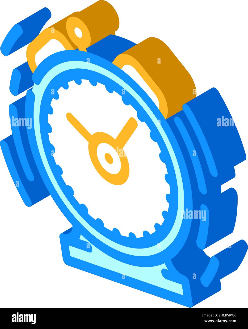 ringing alarm clock isometric icon vector illustration Stock Vector ...