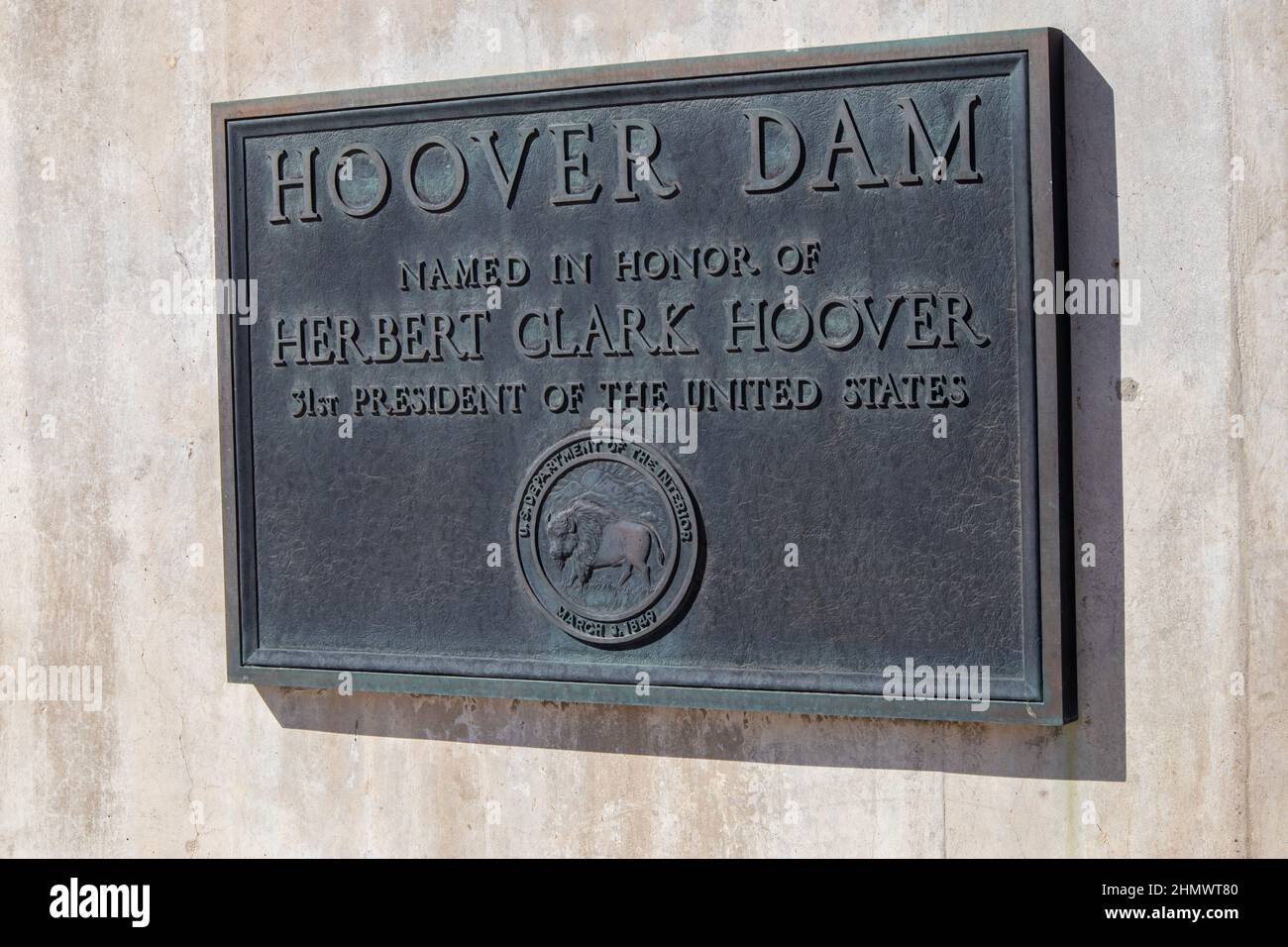 Hoover Dam sign, Nevada, USA Stock Photo - Alamy