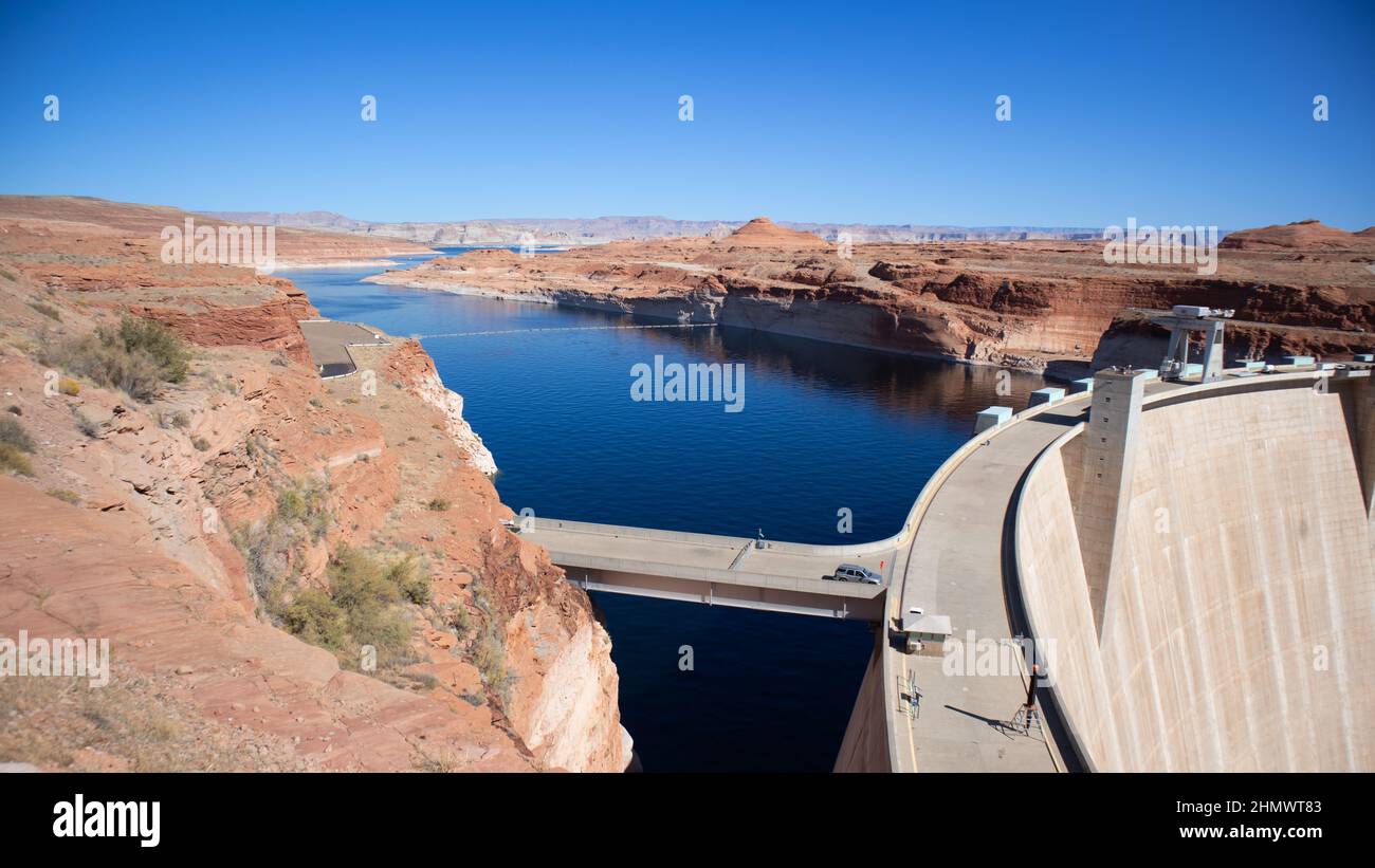Glen Canyon Dam Bridge, Arizona, USA Stock Photo - Alamy