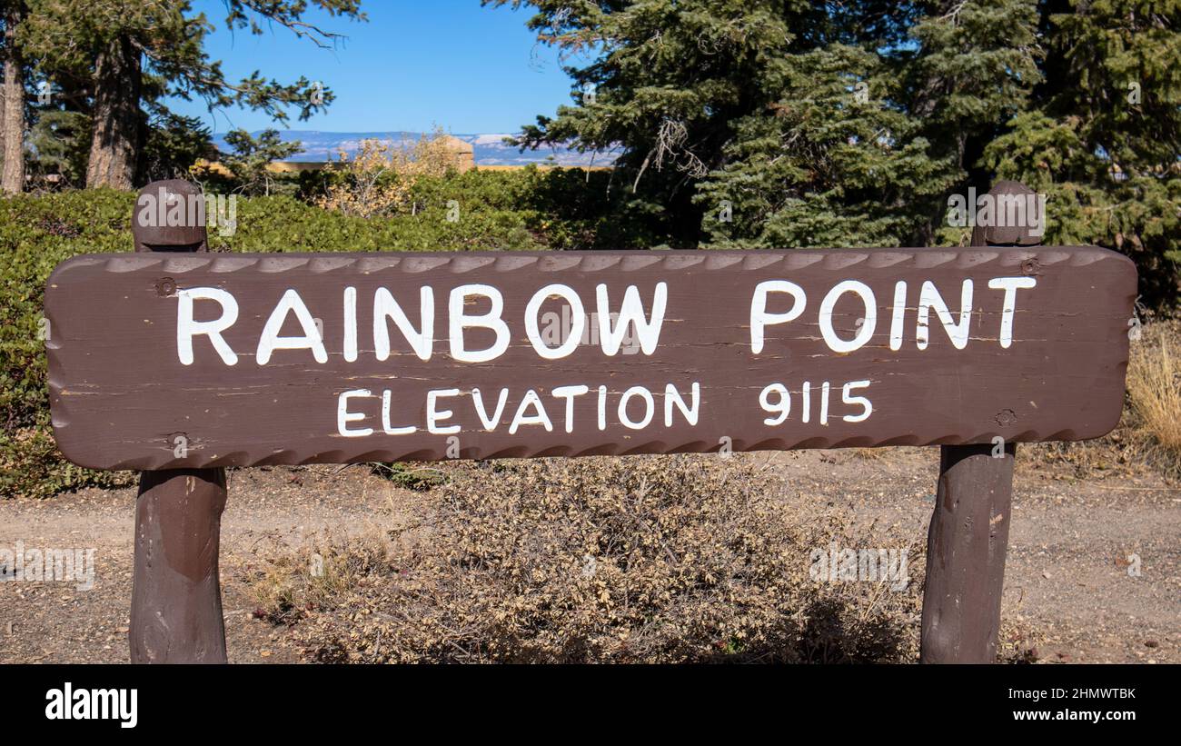 Rainbow Point at Bryce Canyon, Utah, USA Stock Photo - Alamy