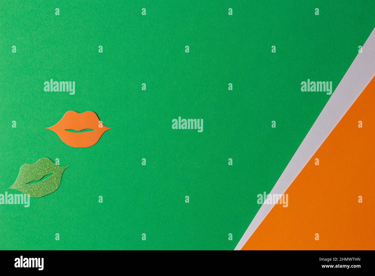 Happy St. Patrick's day background. Patrick day party props on green ...