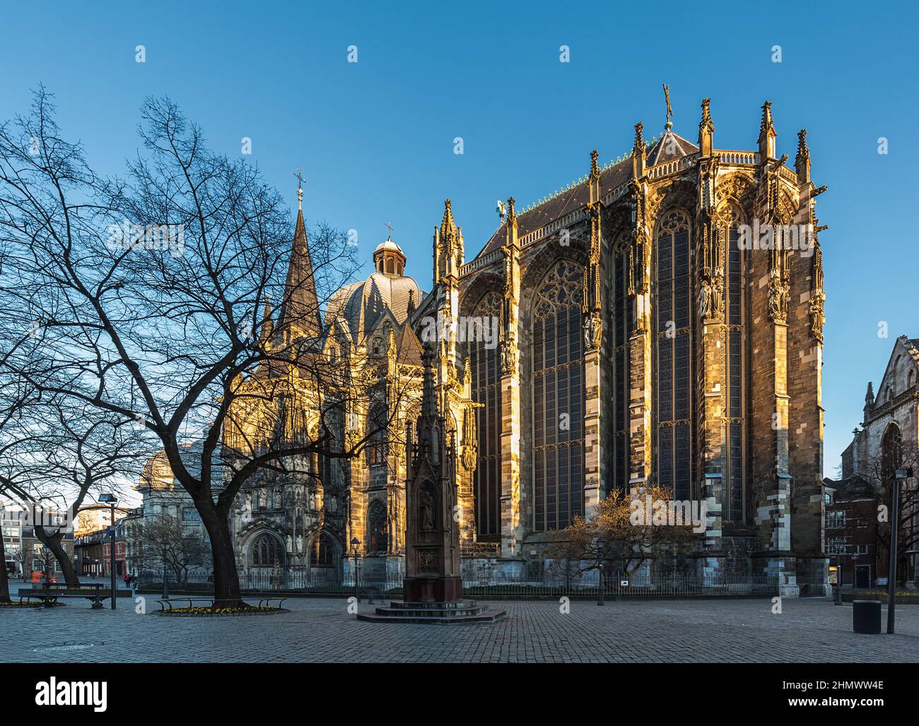 aachen cathedral in germany at the morning Stock Photo - Alamy