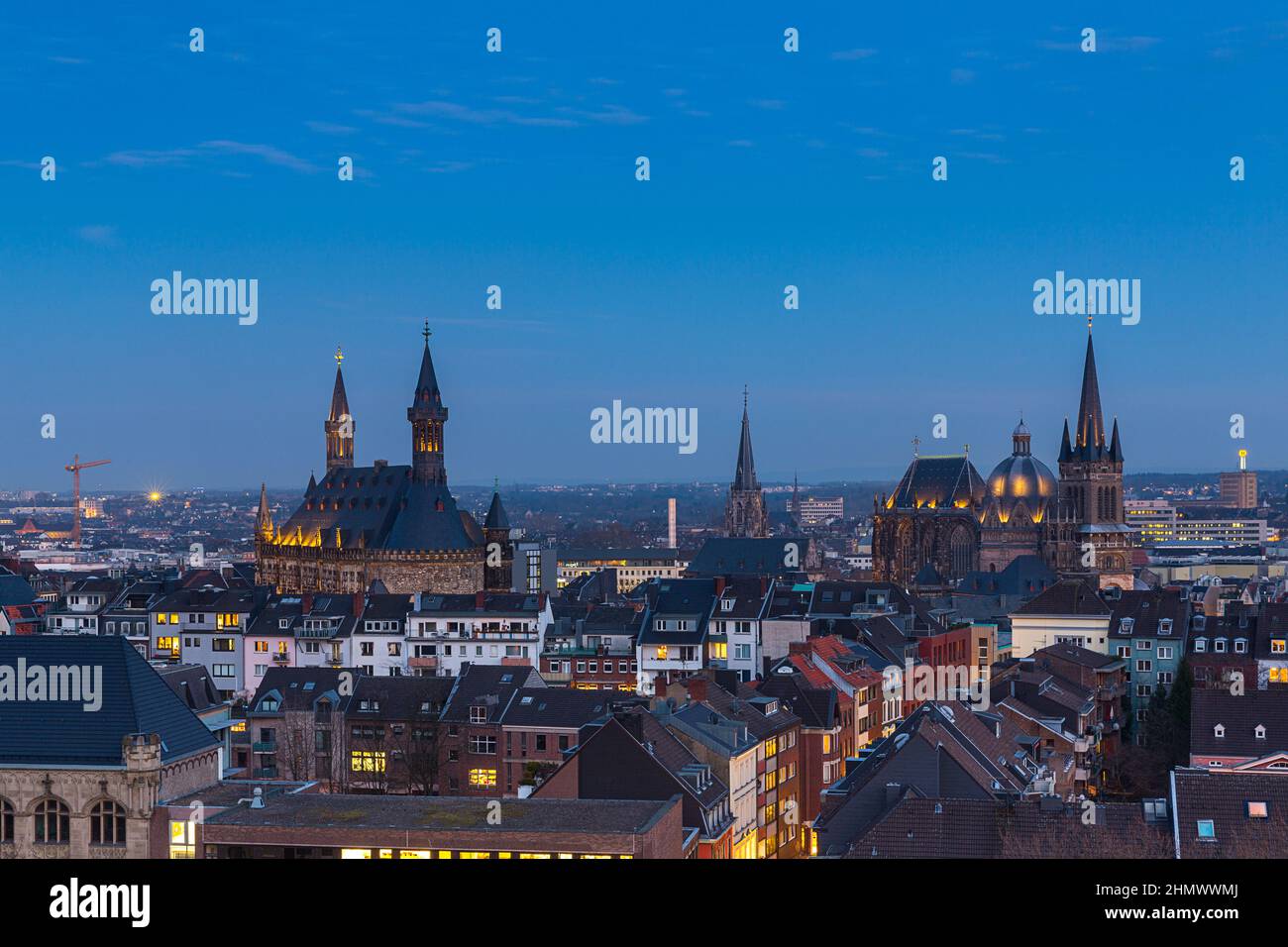 Aachen city skyline sunset hi-res stock photography and images - Alamy