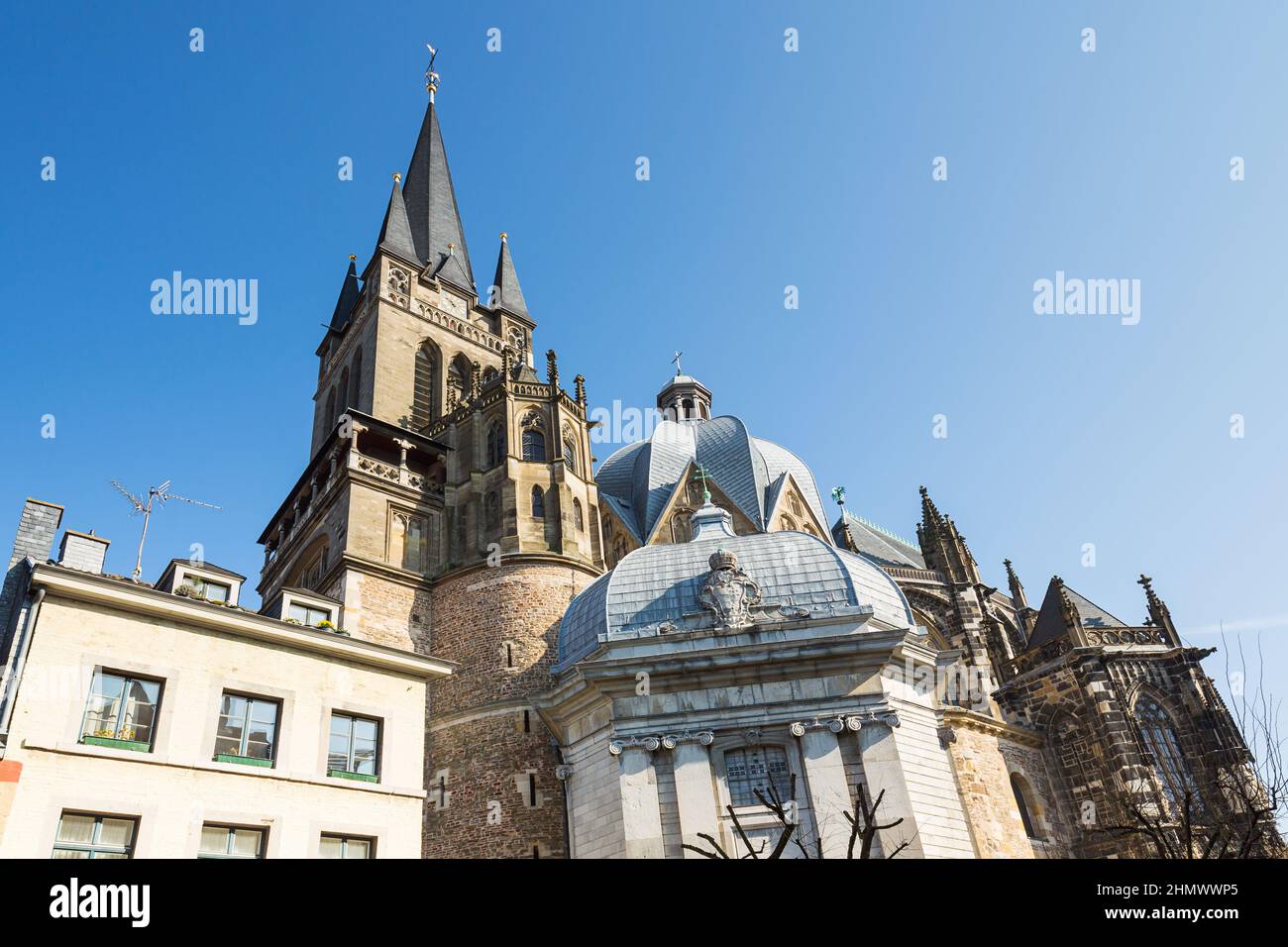 Aachen Cathedral with Westwerk tower (UNESCO world heritage sites Stock ...