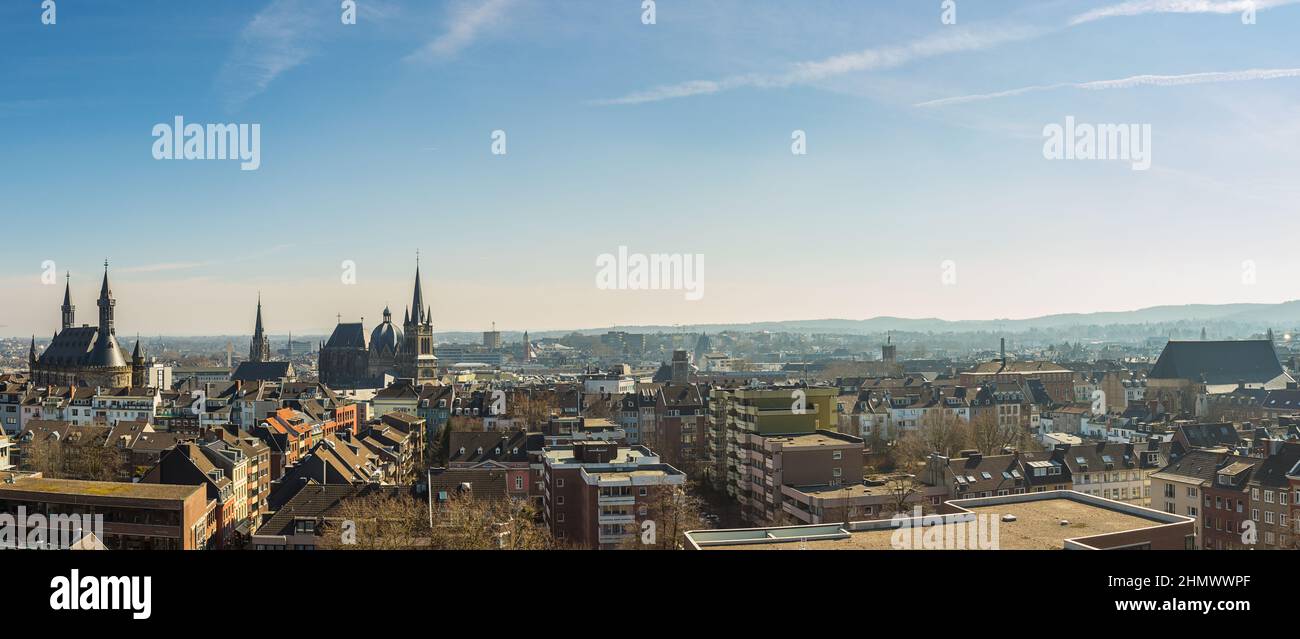 view of aachen city at the morning Stock Photo - Alamy