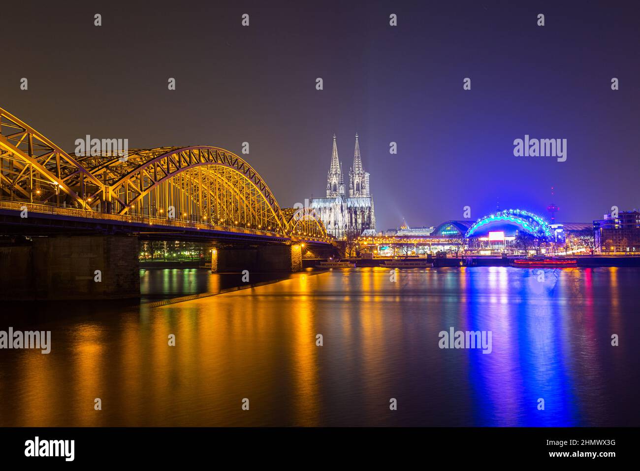 cologne cathedral with Hohenzollern bridge Stock Photo - Alamy