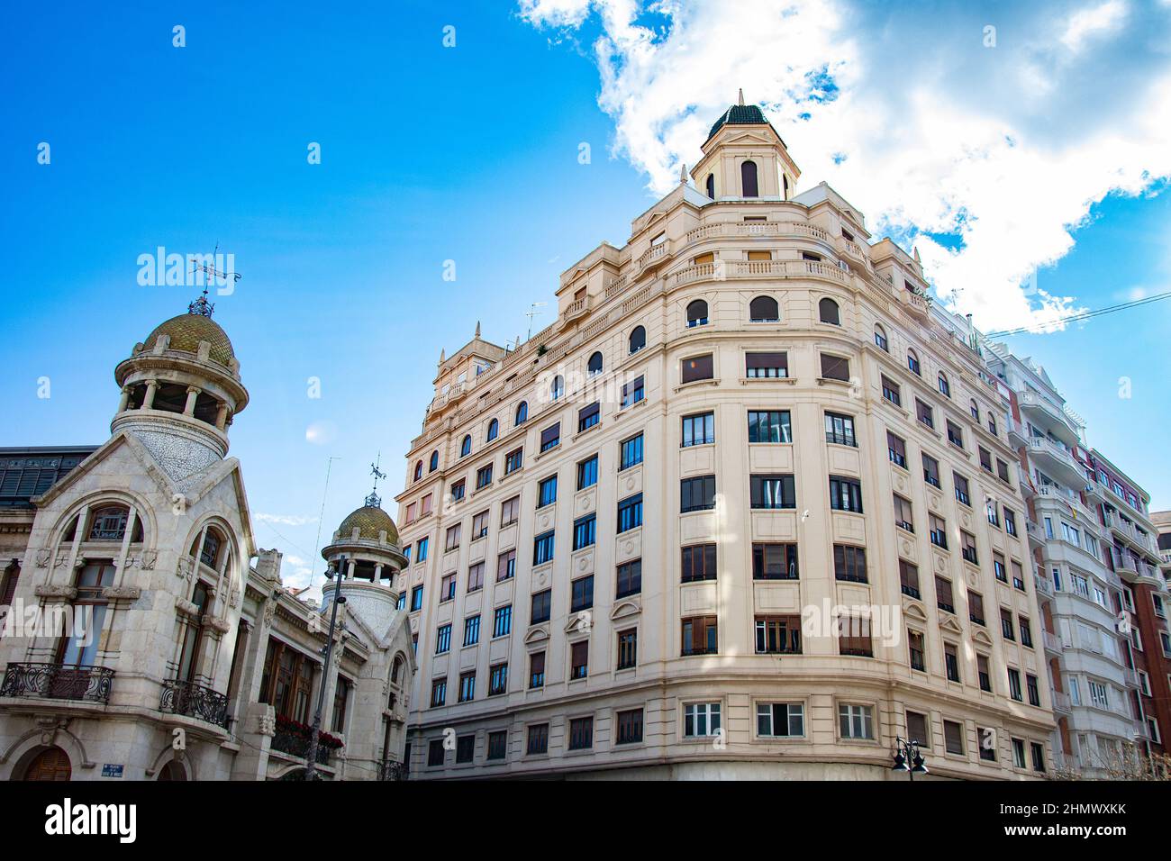 VALENCIA , SPAIN - DECEMBER 8, 2021: historical buildings in Valencia ...