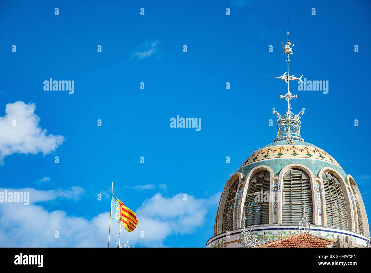 VALENCIA , SPAIN - DECEMBER 8, 2021: historical buildings in Valencia ...