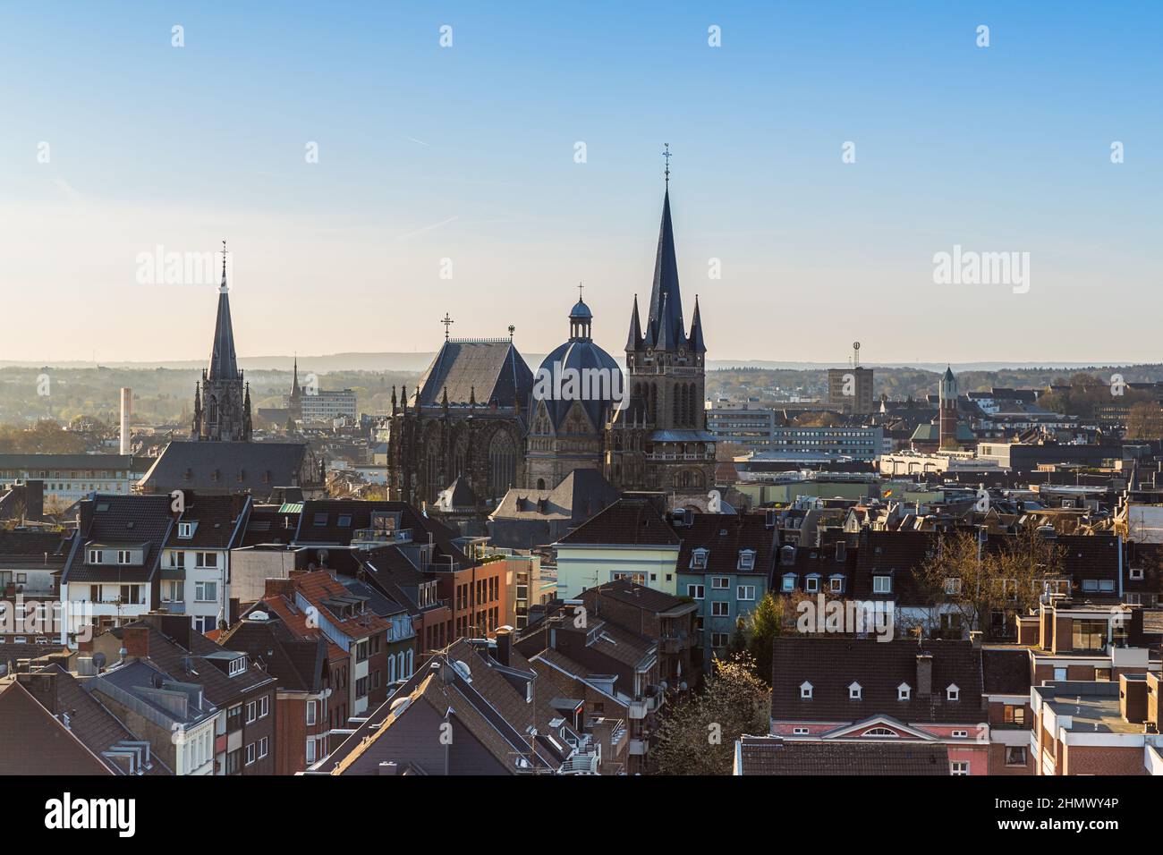 cathedral (Dom) of Aachen in the morning Stock Photo - Alamy