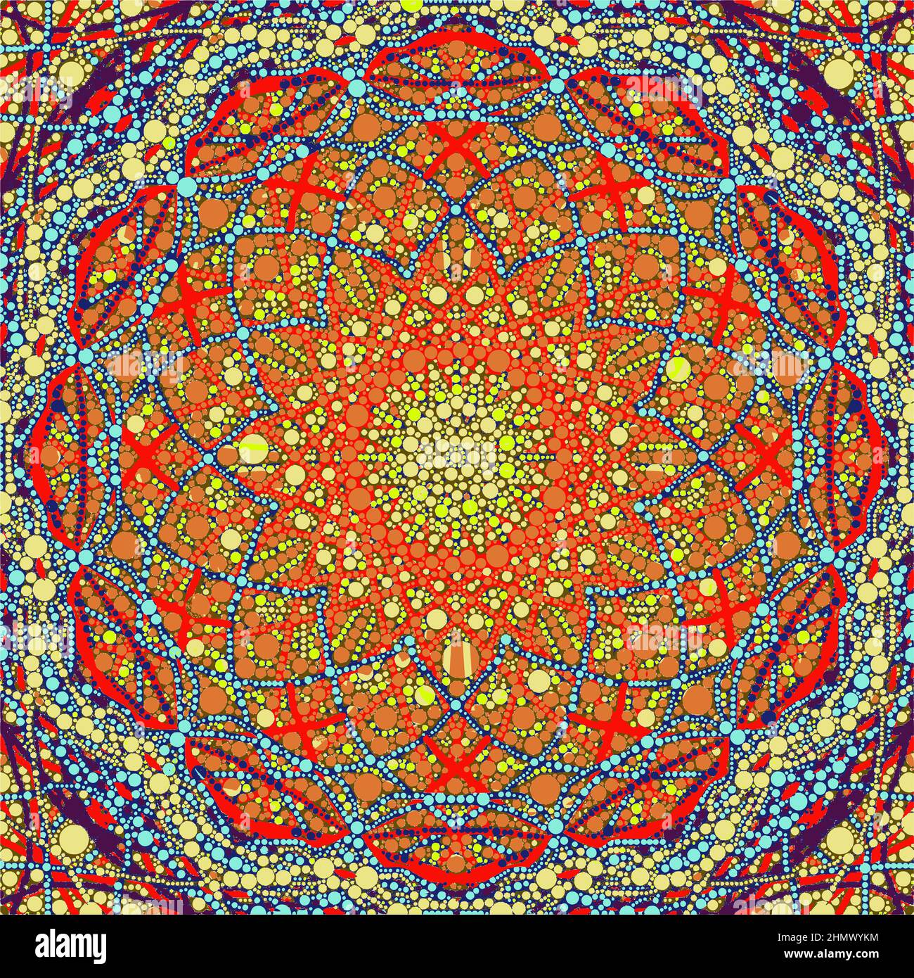 Colorful mandala build with circles Stock Vector Image & Art - Alamy