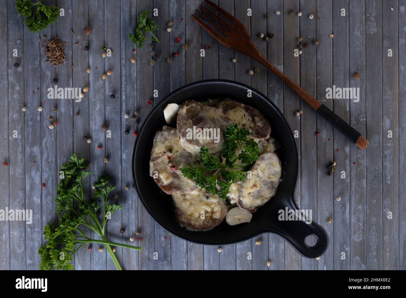 Fried cow tongue with a creamy taste is the best dish in the world. A ...