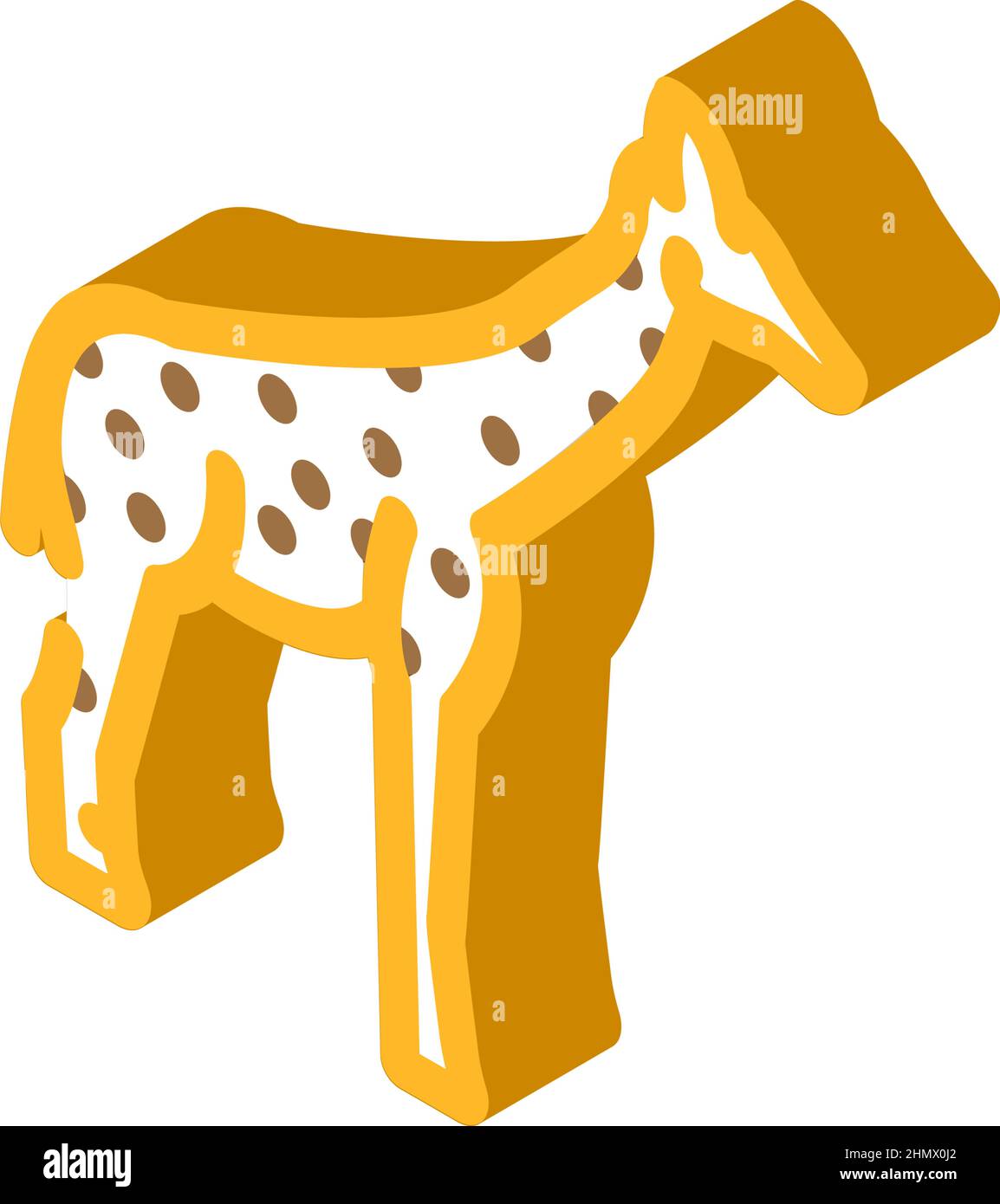 giraffe animal isometric icon vector illustration Stock Vector Image ...