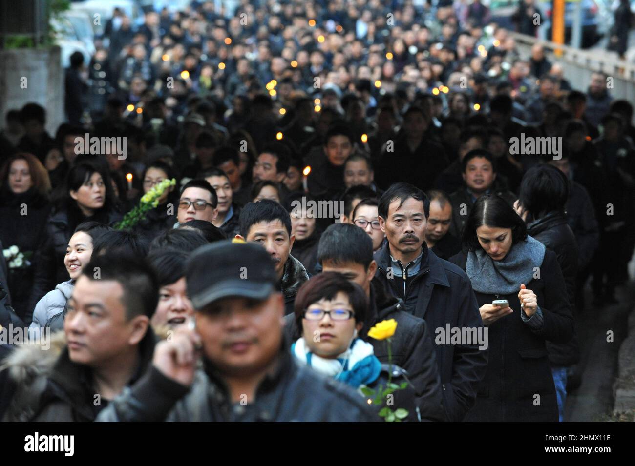 Rome, Italy 10/01/2012: Demonstration and candlelight procession of the ...