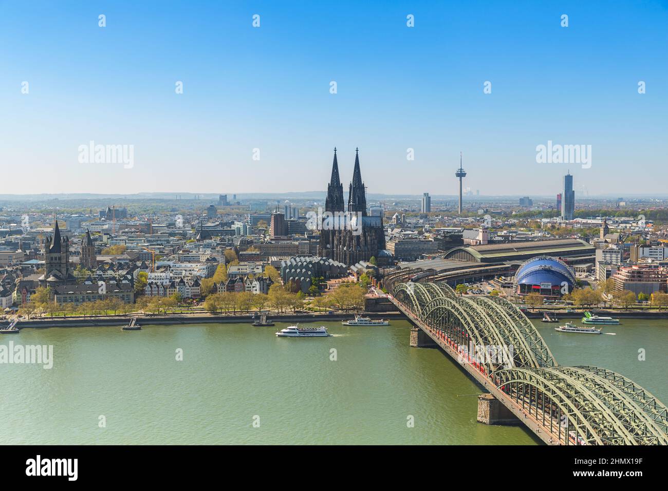 cologne in germany at spring Stock Photo - Alamy