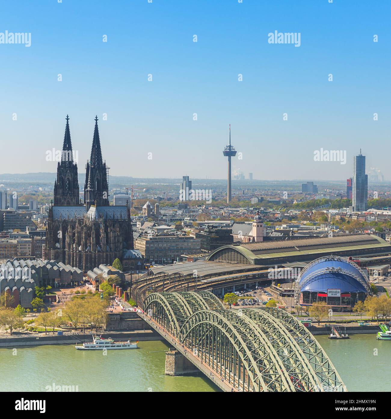 view of Cologne cathedral at spring Stock Photo - Alamy