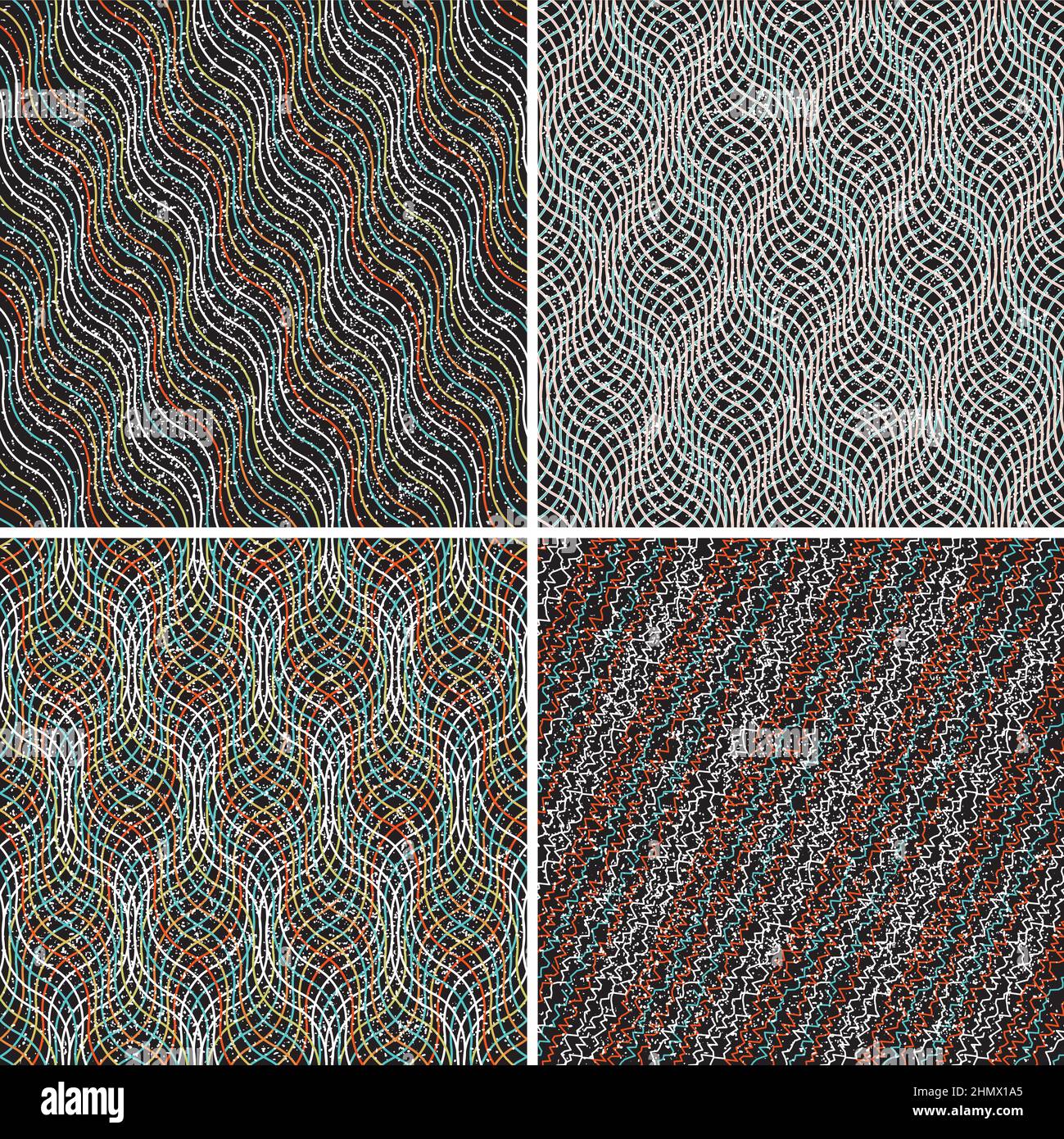 4 different vector patterns in the same package(eps). One pattern is ...