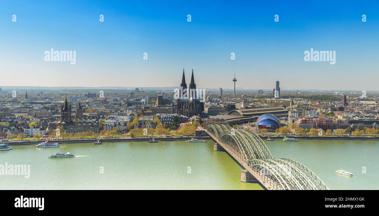 Cologne Skyline at spring Stock Photo - Alamy