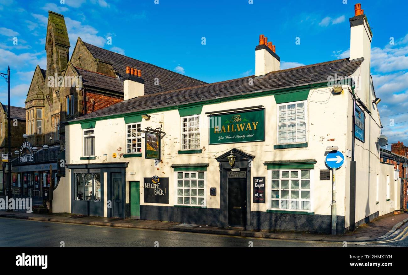 The Railway Pub, Derby Street, Ormskirk, West Lancashire. Image taken ...