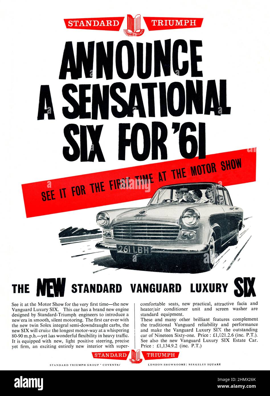 A vintage advert for the Standard Vanguard car, from Motor Magazine ...