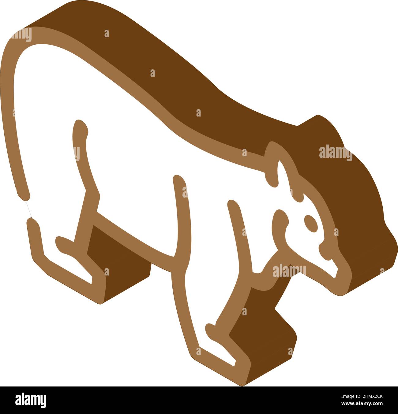 bear animal isometric icon vector illustration Stock Vector Image & Art ...
