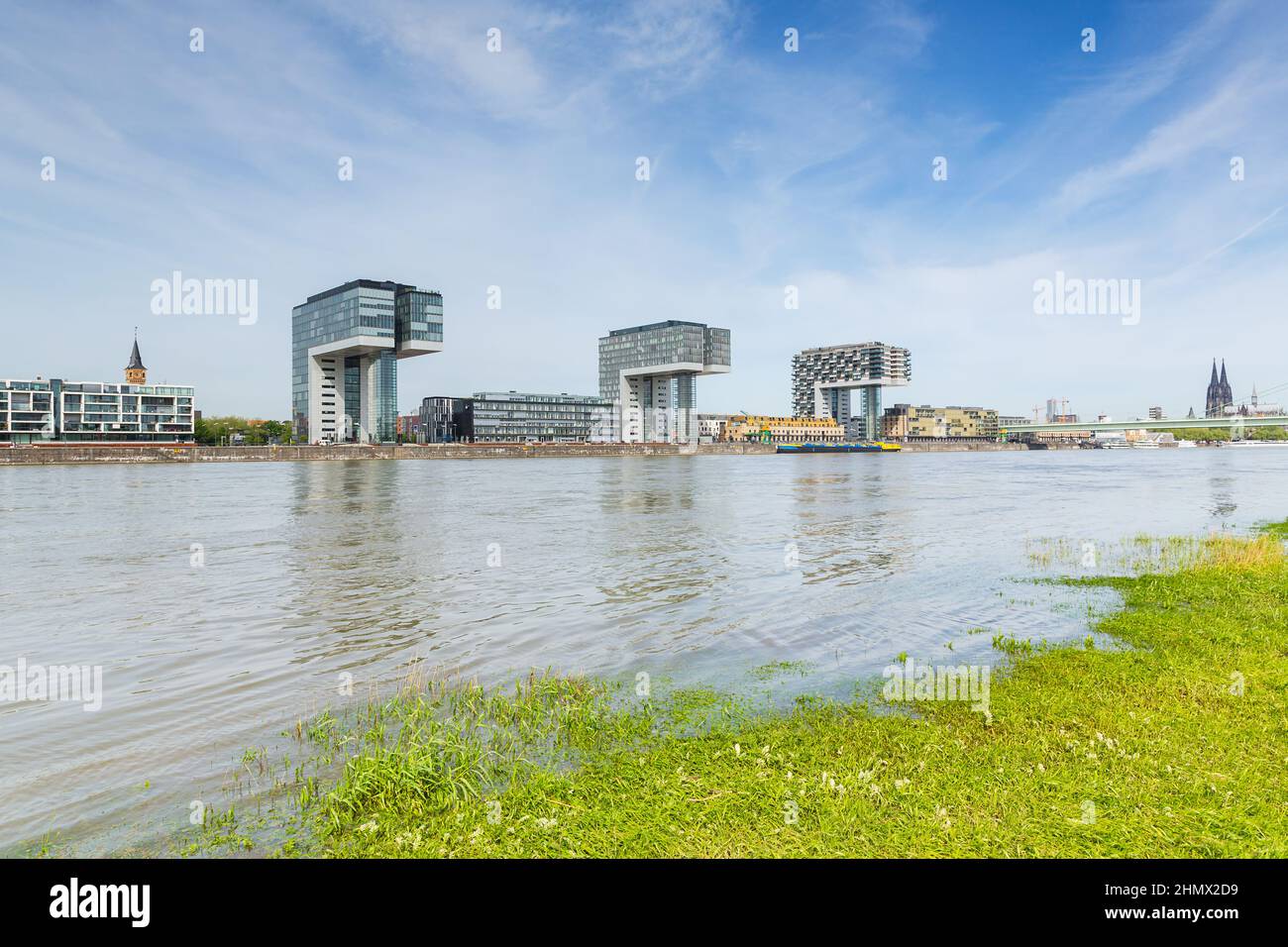 crane houses in cologne at the rhine shore Stock Photo - Alamy
