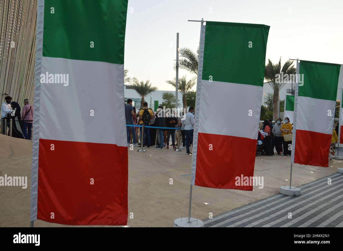Italian flags at Expo 2020 Dubai UAE - February 1, 2022 Stock Photo - Alamy