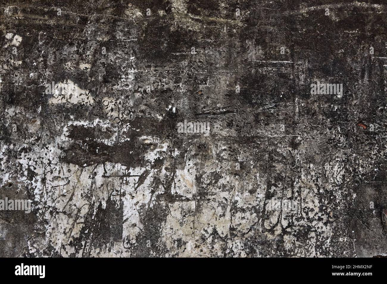 Abstract texture old weathered wall with natural black and white color ...