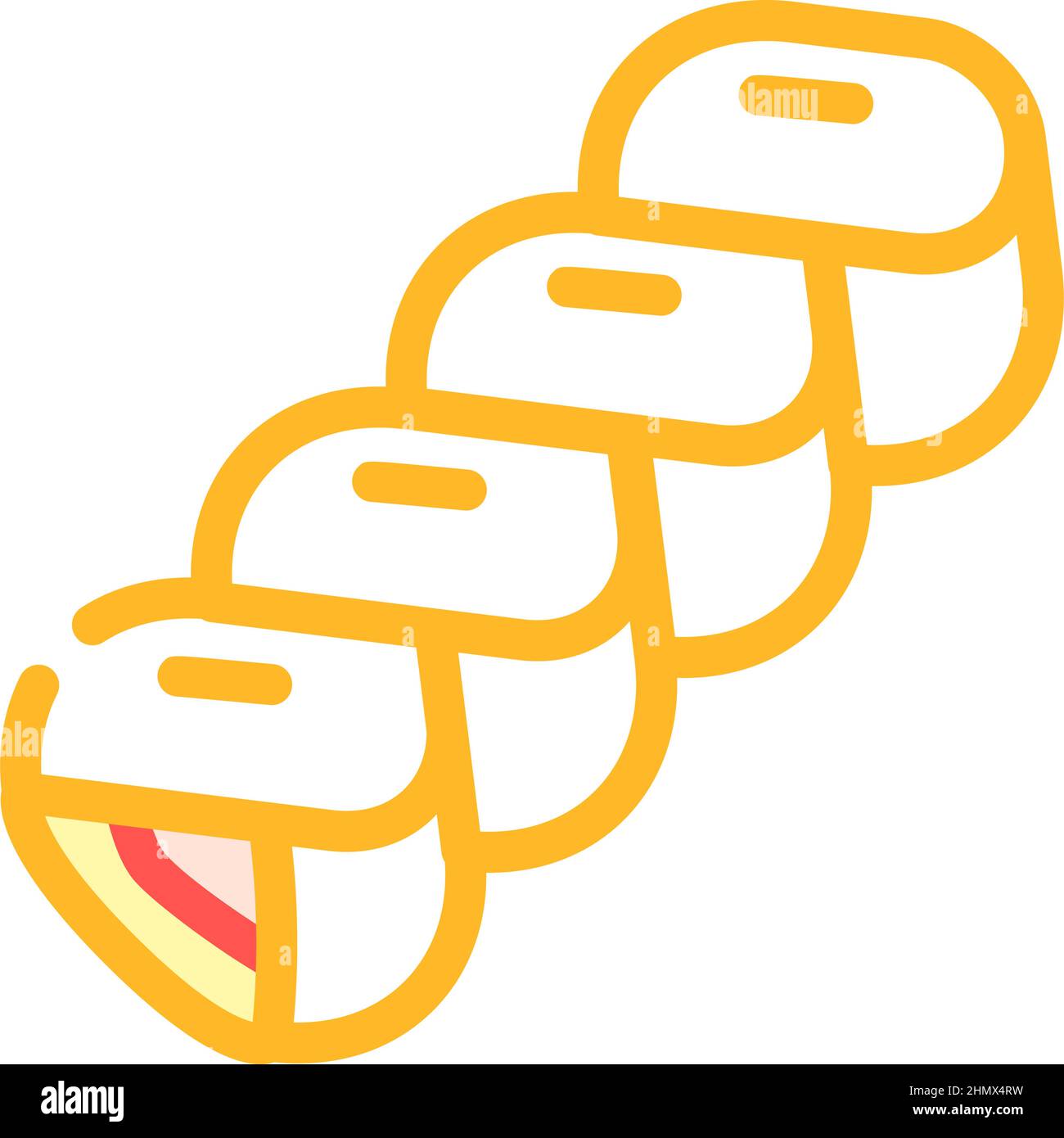 bun baked food color icon vector illustration Stock Vector Image & Art ...