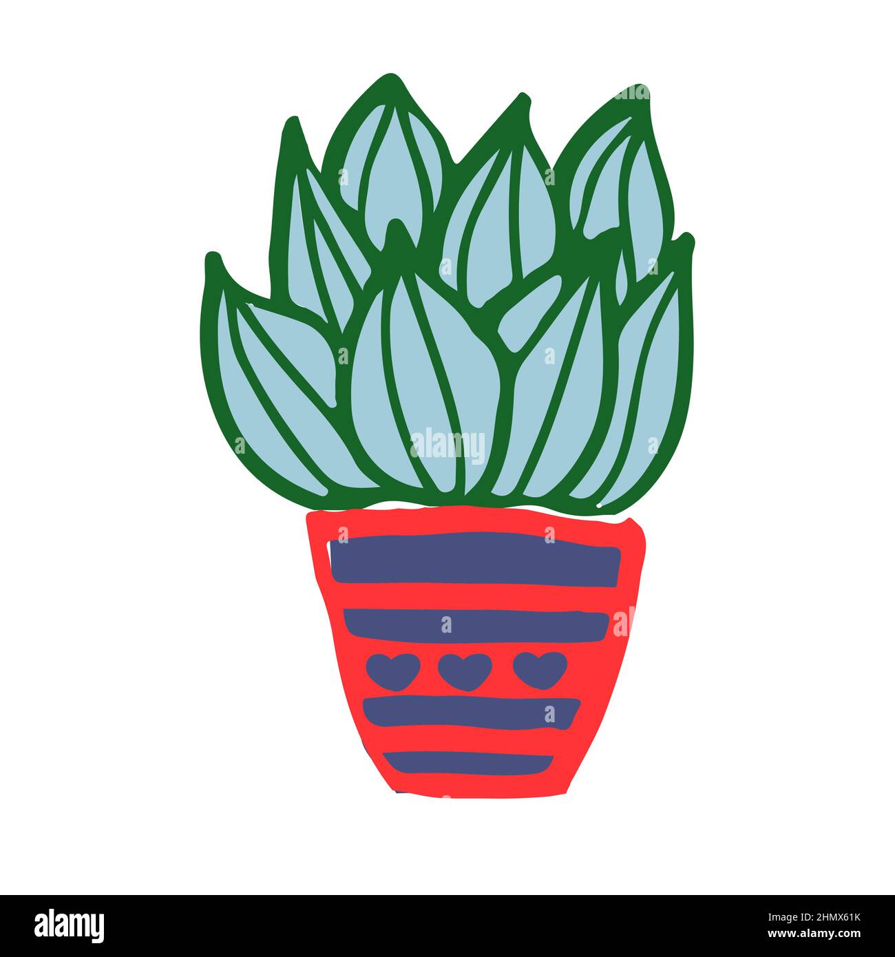 Cactus plant isolate, hand drawn colors sketching Stock Vector Image ...